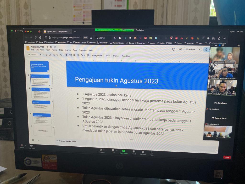 Tim Pengelola Keuangan PA Mojokerto Ikuti Pendampingan Pengajuan Tunjangan Kinerja dan ...